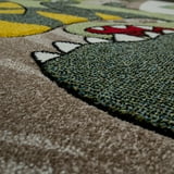 Paco Home Kids Rug Jurrasic World with T-Rex Dinosaur - Green - 2'8" x ...