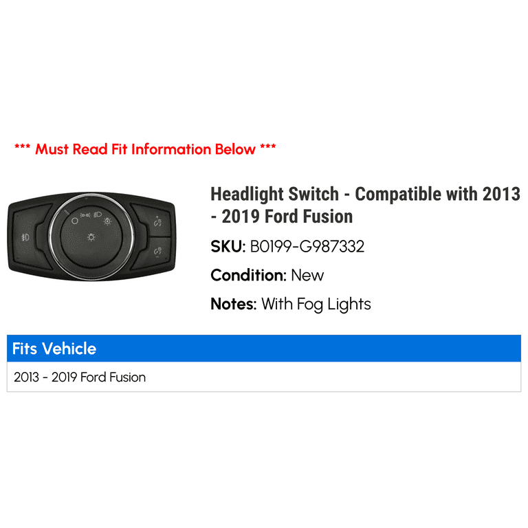 Ford Fusion Automatic Headlight Switch