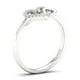 1/10Ct TDW Diamond 10k White Gold Open Heart Dous Fashion Ring ...