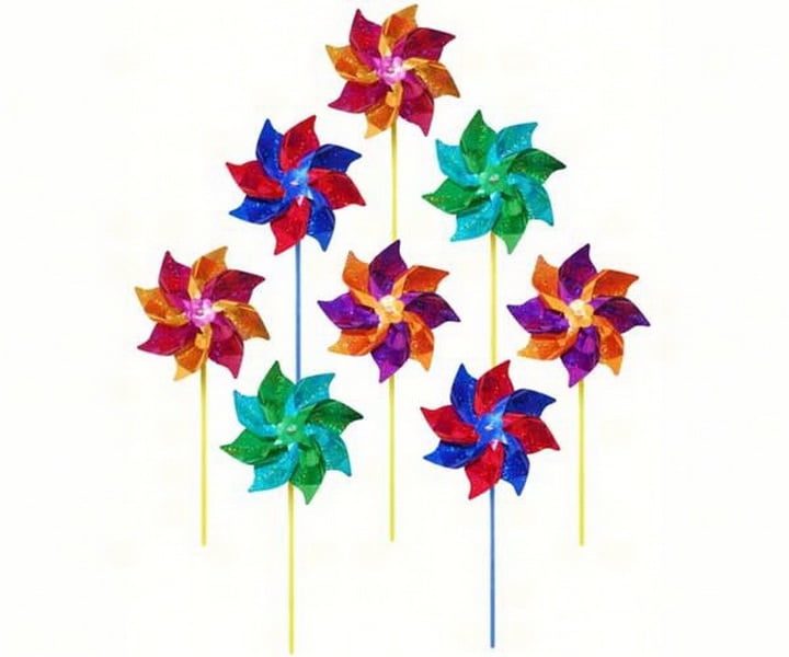 In The Breeze 2805 - Classic Mylar Pinwheel (Set of 8) - Party, Home ...