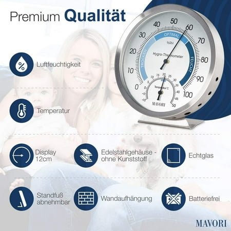 Mini Portable Analog Hygrometer Thermometer Needle Round Dial Gauges ...