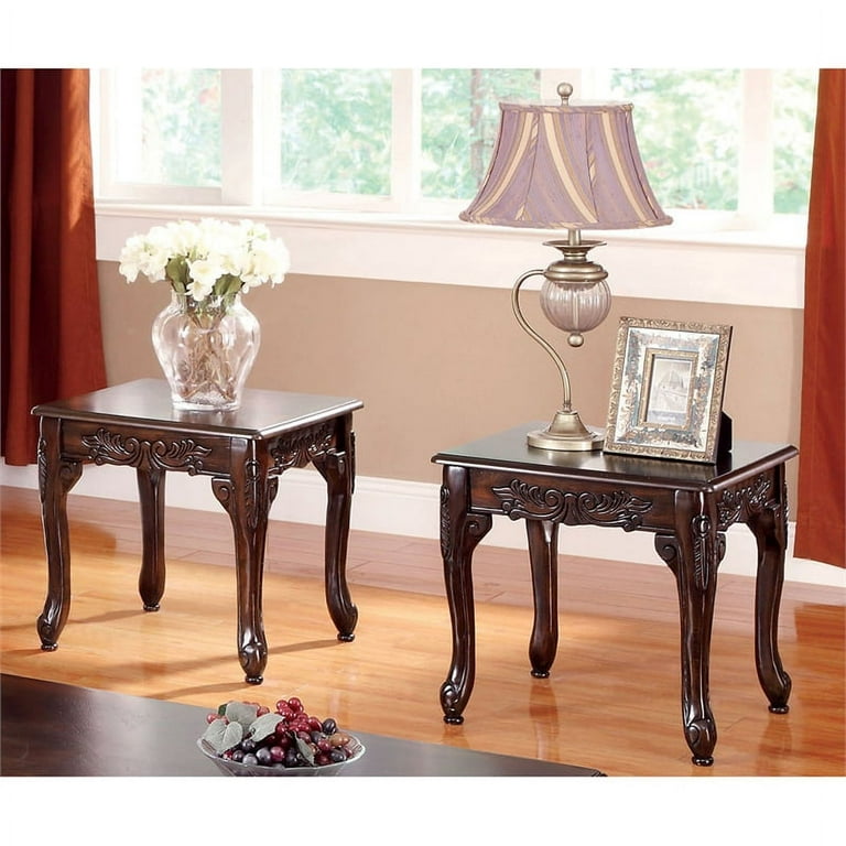 Dark brown end table set store