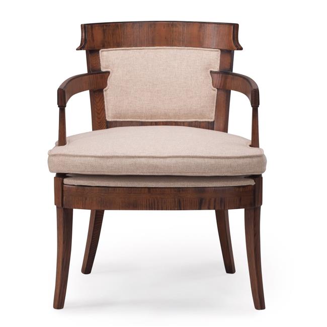 Legato Designs LD-ACC76FSR Fraser Upholstery Accent Chair, Oak Finish ...
