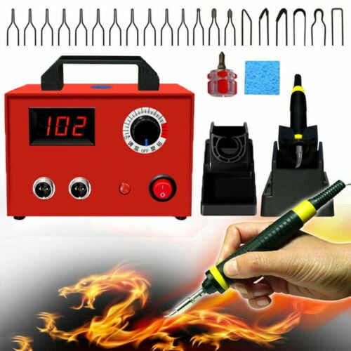 110V 50W Wood Pyrography Set, Digital Display Wood Burning Kit ...