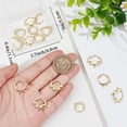 16Pcs 4 Styles Brass Hoop Earring Findings with Loops Mixed Shape Real ...