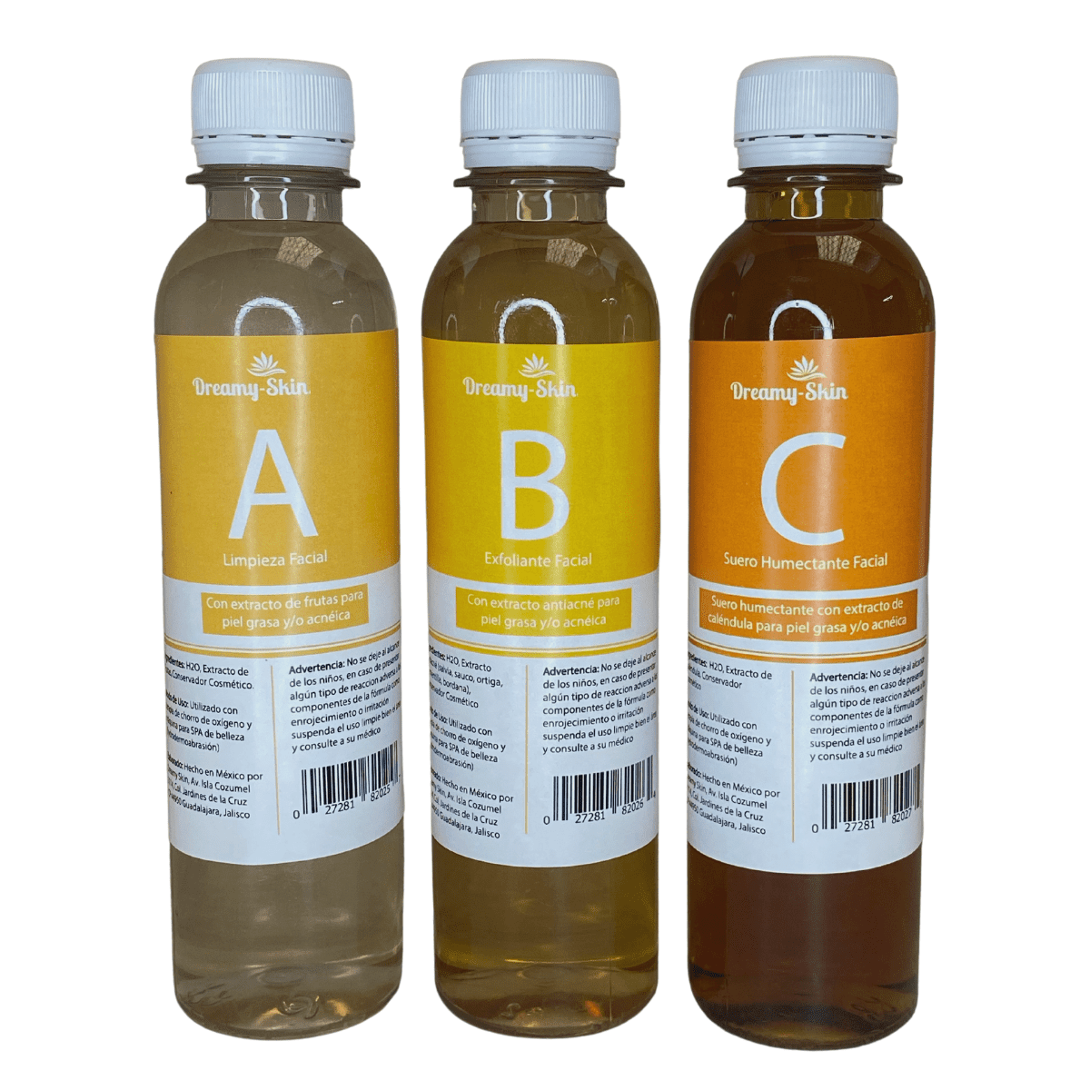 Kit De Soluciones Piel Grasa Hydra Demoabrasion A B C 250ml | Bodega ...