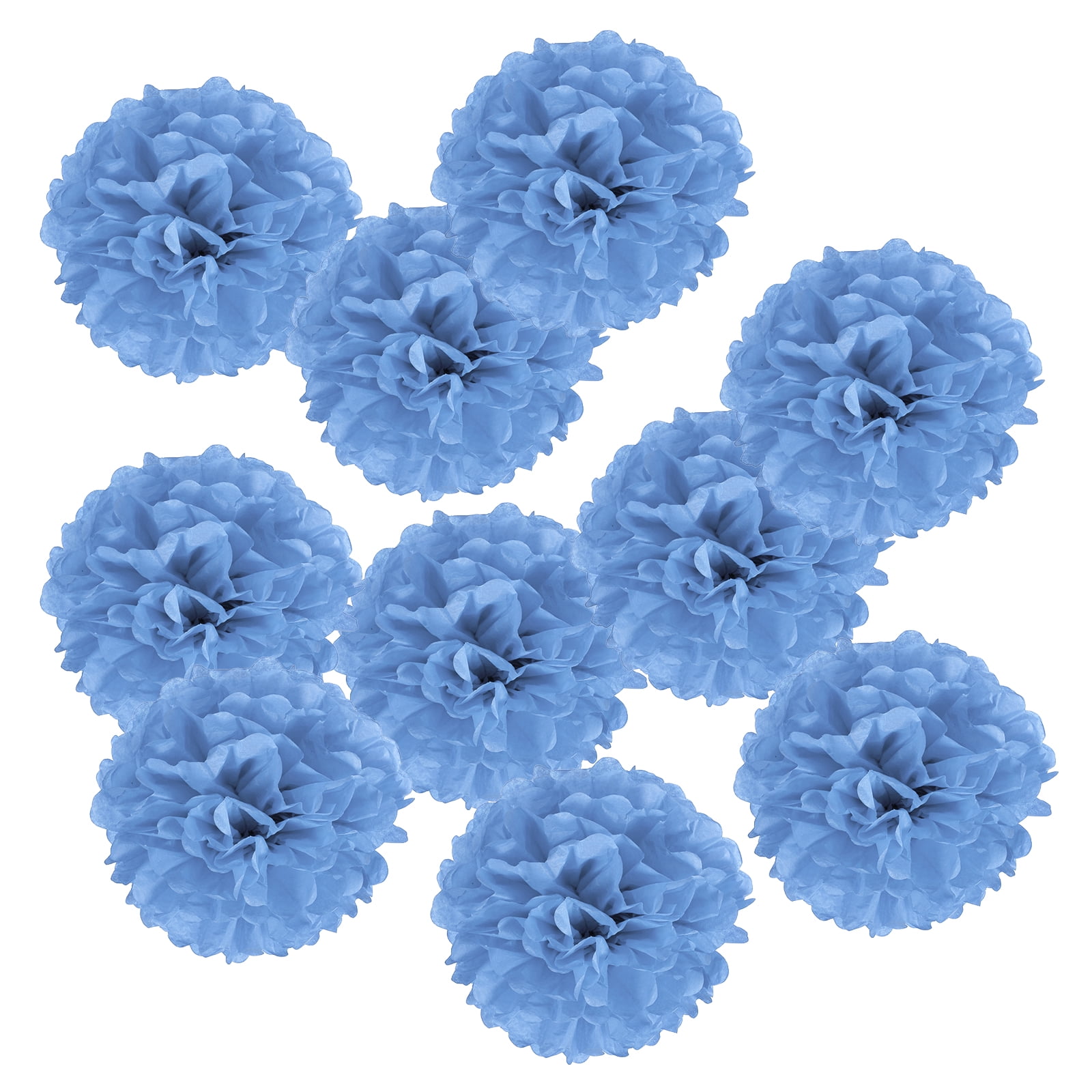 Uxcell 4" Pom Poms de Papel Flores Bola Decoración de Boda Fiesta, Azul Lago 10 Paquete | Bodega ...
