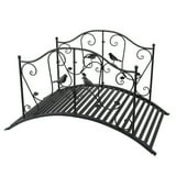 Winado Garden Bridge Decorative Footbridge Metal Arch with Bird ...