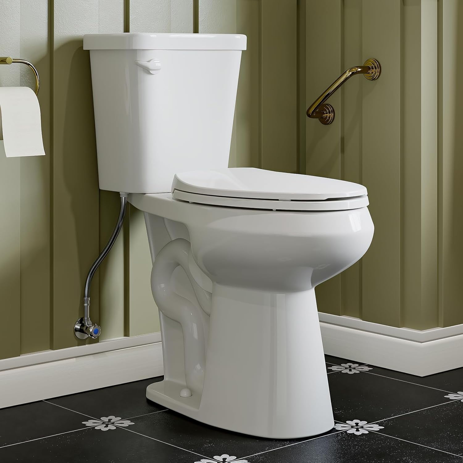 Click here for Horow Two-Piece Elongated Single Flush Toilet 19 I... prices
