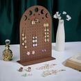 144 Holes Wood Earring Holder Hollow Moon Star Earring Display Stand ...