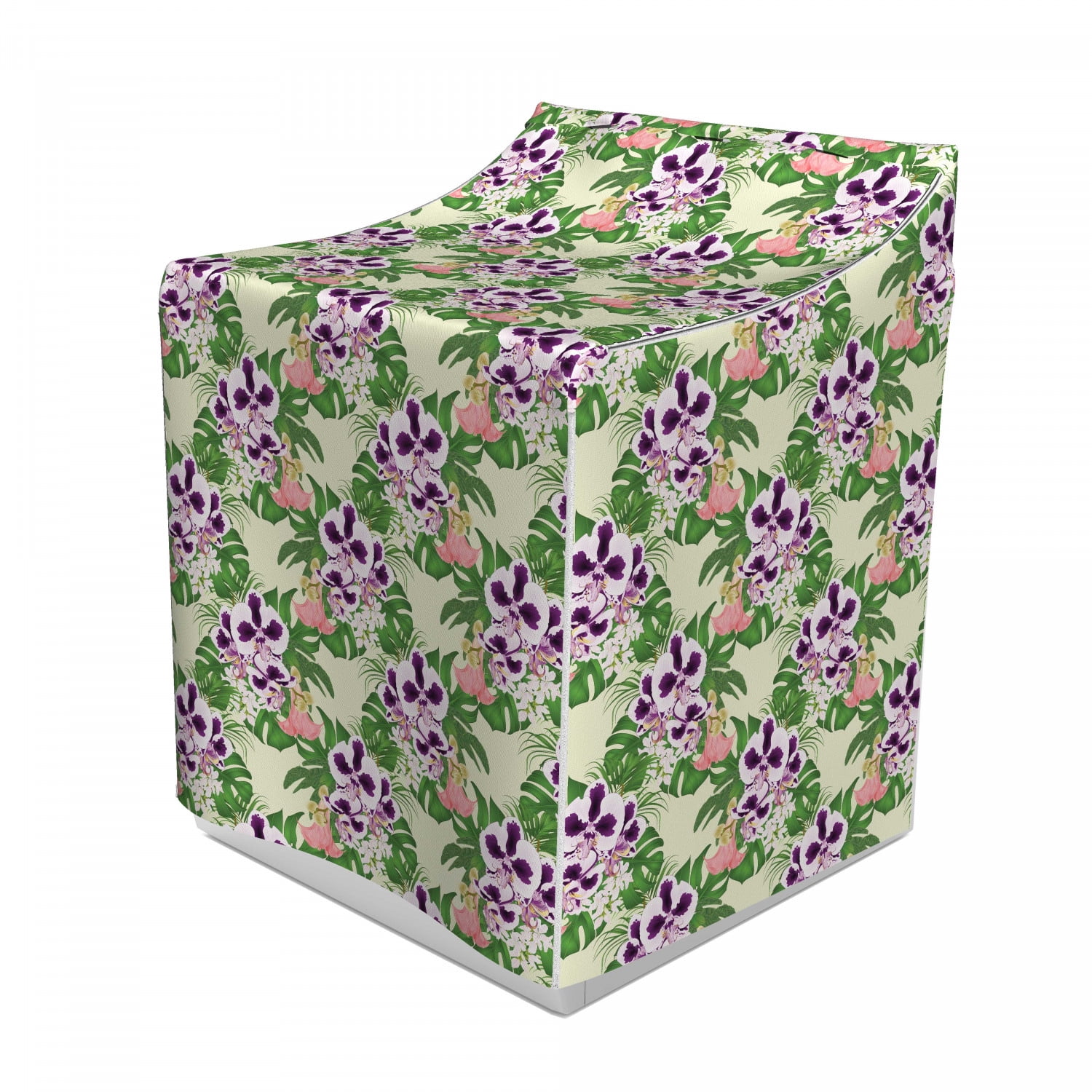 Philodendron Washer Cover, Tropical Leaves with Exotic Floral ...