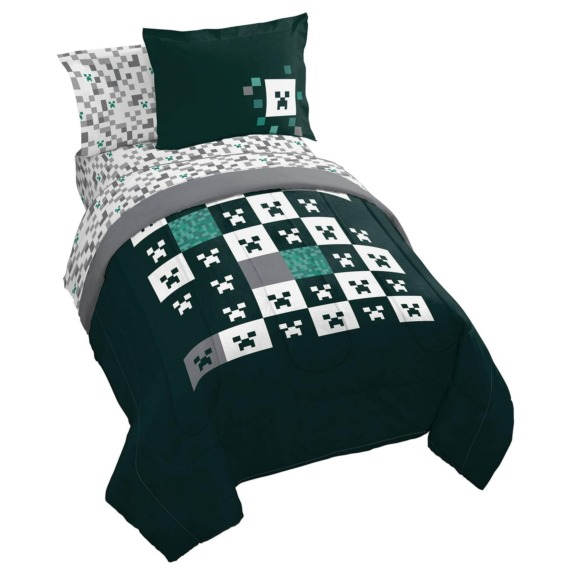 Click here for Jay Franco Minecraft Creeper Full Comforter Set -... prices