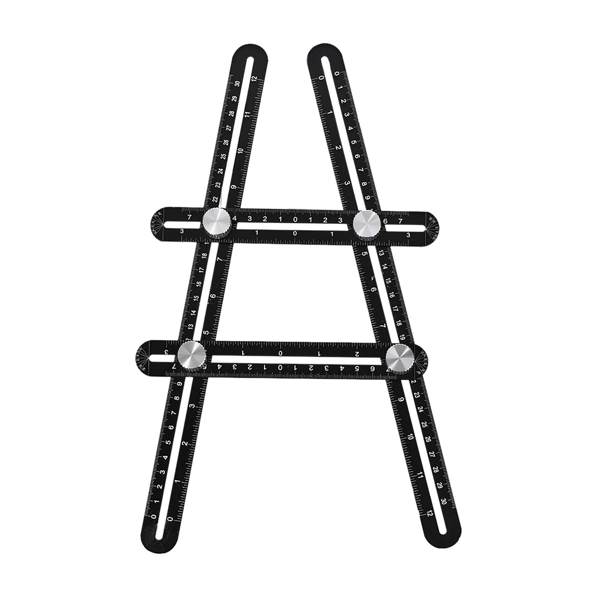 4 Sided 30cm 12 Inch Folding Ruler Multi Angle Measuring Ruler Aluminum ...