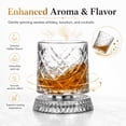 360° Spinning Crystal Whiskey Glass, Spinning Old Fashioned Tumblers ...