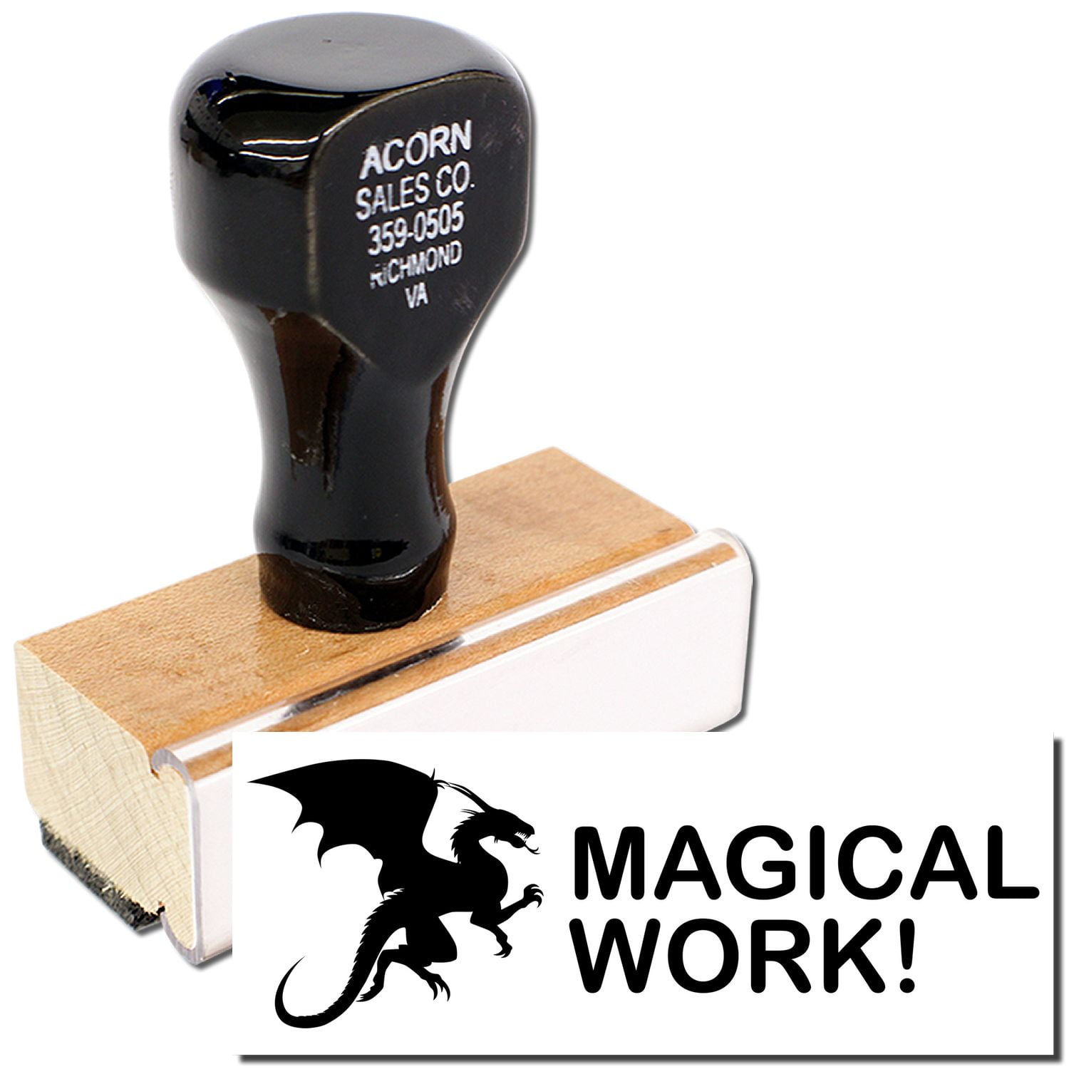 Dragon Magical Work Rubber Stamp, Wooden Handle Rubber Stamp, Laser ...