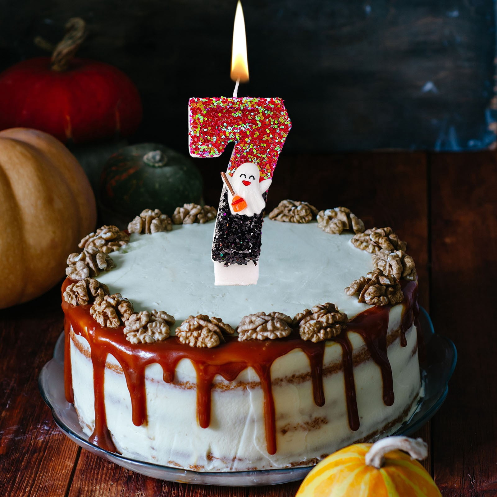 Fiudx Ofertas relámpago Decoración de fiesta de pastel con vela de ...