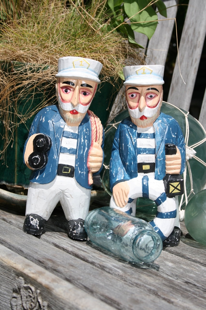 SET OF 2 CAPTAINS "ALL OUT" - RUSTIC NAUTICAL 12" - NAUTICAL DECOR ...