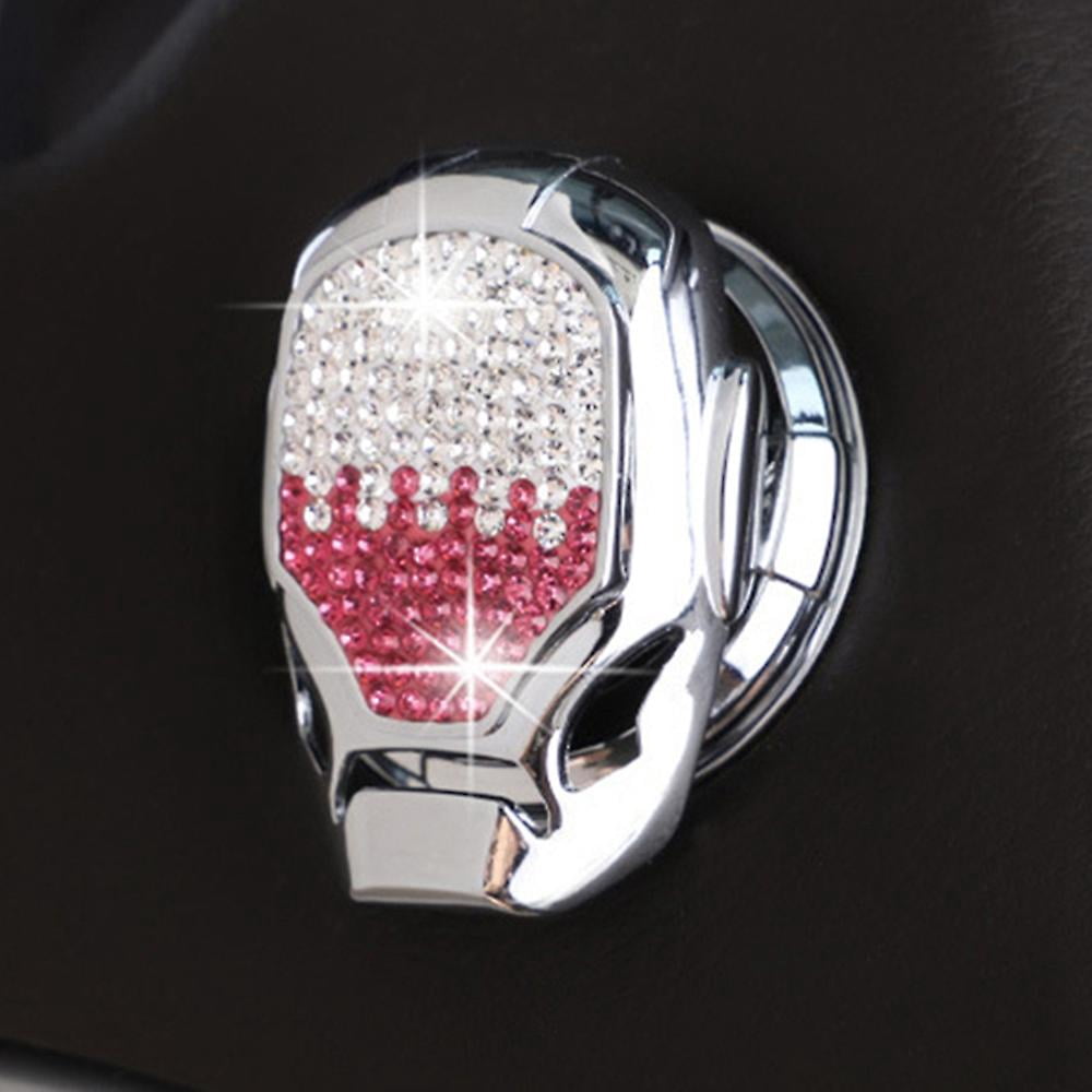 Car One-button Start Diamond Ignition Switch Button Decor Ring 1 ...