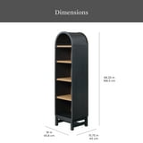 Better Homes & Gardens Juliet Narrow Arch Bookcase, Rich Black and ...