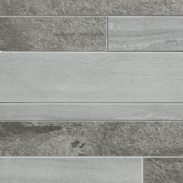 Aspect Peel and Stick Collage Tile in Mixed Gray Corridor Sample ...