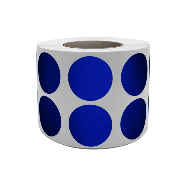Royal Green Dot Stickers Roll 3/4 inch Round Price Labels in Metallic ...