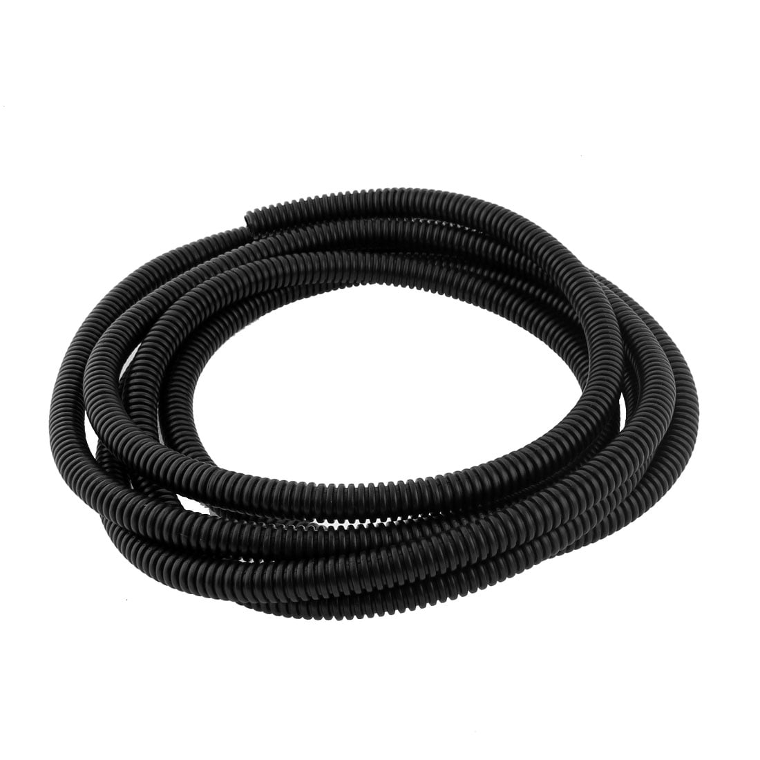 13mm OD Black Plastic Corrugated Cable Tube Bellows Hose Wire Protector ...