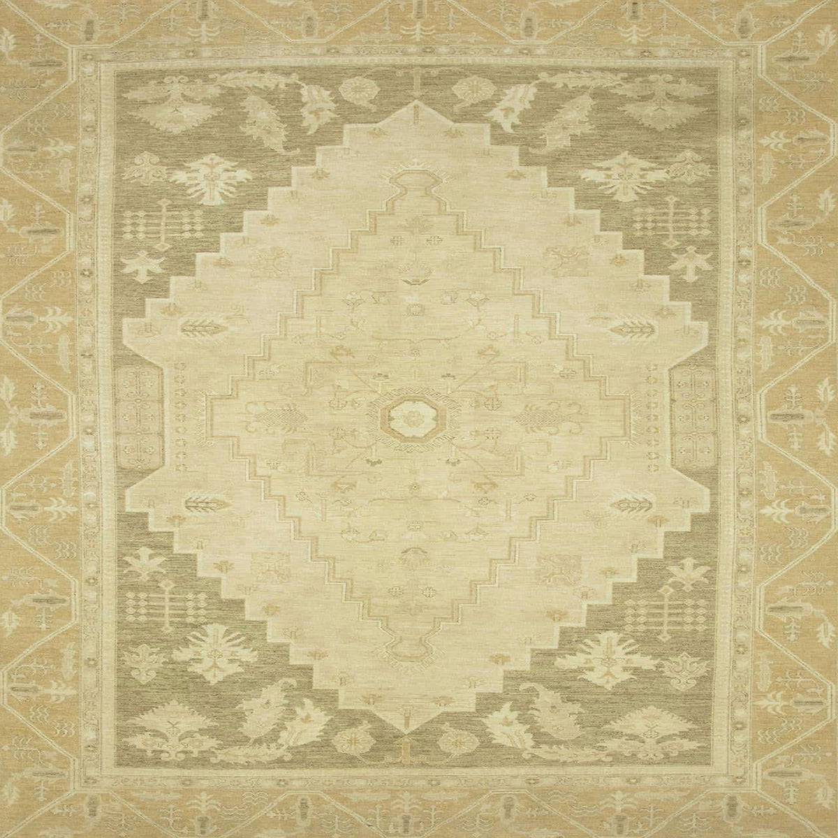 Ahgly Company Indoor Square Abstract Metallic Gold Oriental Area Rugs ...