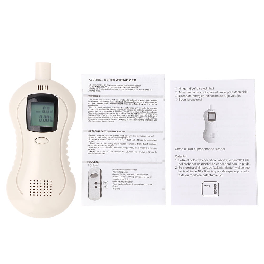 Detector de alcohol Nikou Alcoholímetro digital portátil AD16 | Walmart ...