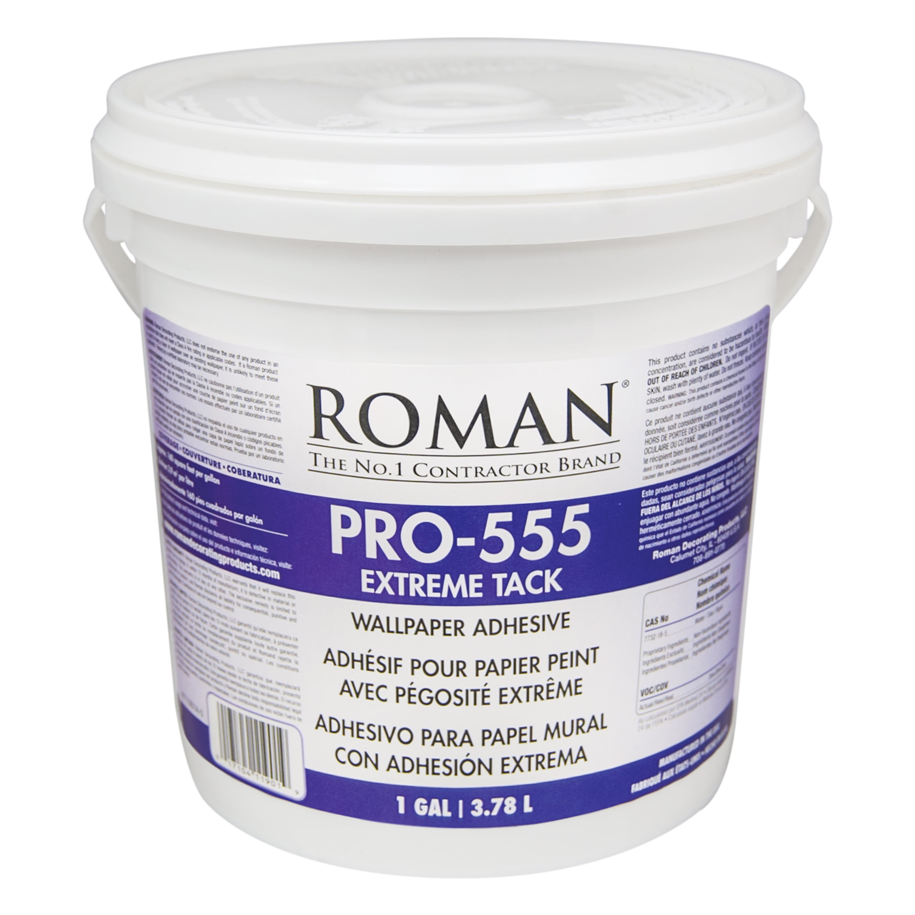 ROMAN PRO-555 Extreme Tack Wallpaper Adhesive, 1-Gallon, (160 sq. ft ...
