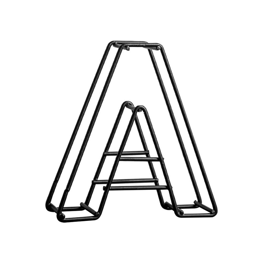 Black Art Uppercase Adornment Alphabet Wrought Iron Photo Props House ...
