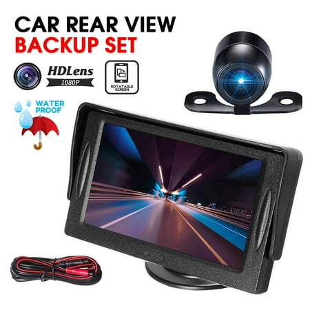 Car Truck Auto 4.3" TFT LCD Monitor Video +170° 12V Night Vision Car ...