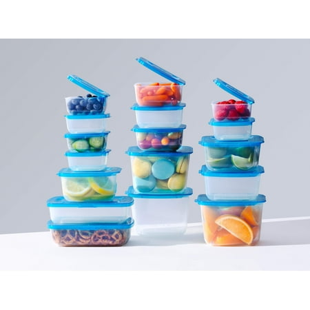 Mr. Lid Attached Food Storage Containers - Permanently Attached Plastic ...