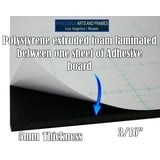 Foam Core Backing Board 3/16" Black 1 Side Self Adhesive 24x30- 10 Pack ...