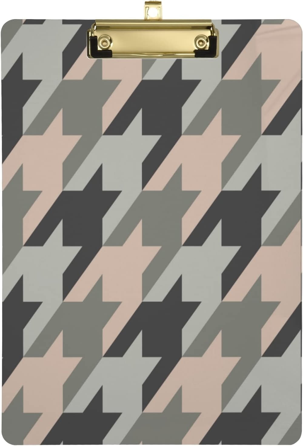 FMSHPON Mosaic Houndstooth Checkered Clipboard Hardboard Wood Nursing ...