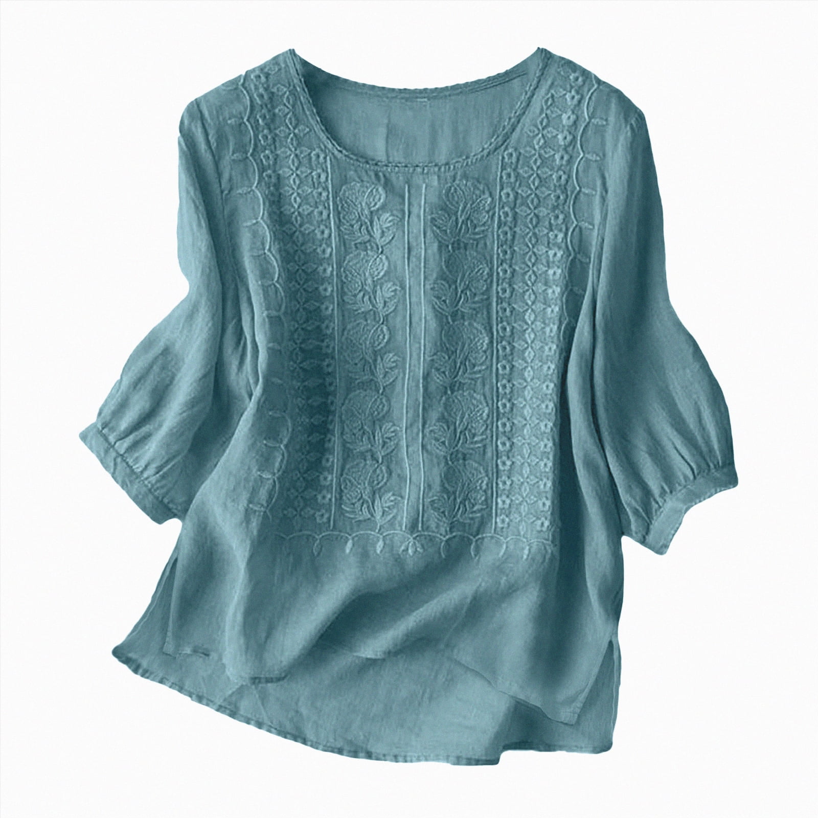 Click here for Wuandixfa Women Tops Linen Shirts For Women Retro... prices