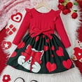 Kids Childen Dresses Valentine's Day Love Heart Letter Printed Girls ...