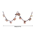 4th of July Patriotic Garland Decorations, Rustic PE Red White Blue ...