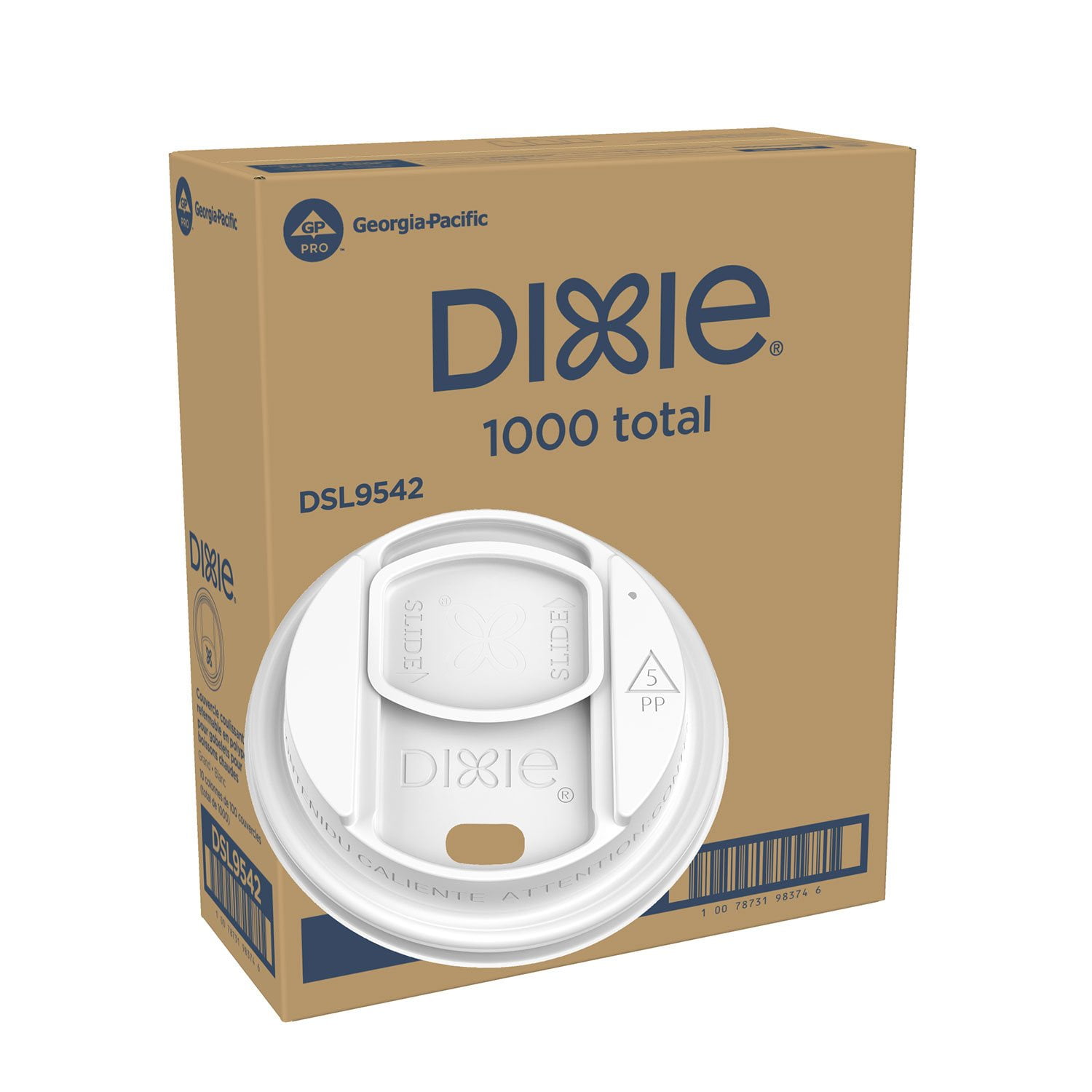 Dixie Closeable Slider Lid for Disposable Hot Cups, Fits 10-20 oz. Cups ...