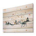 Designart 'Minimalistic Landscape of Forest Deer and Mountains' Modern ...