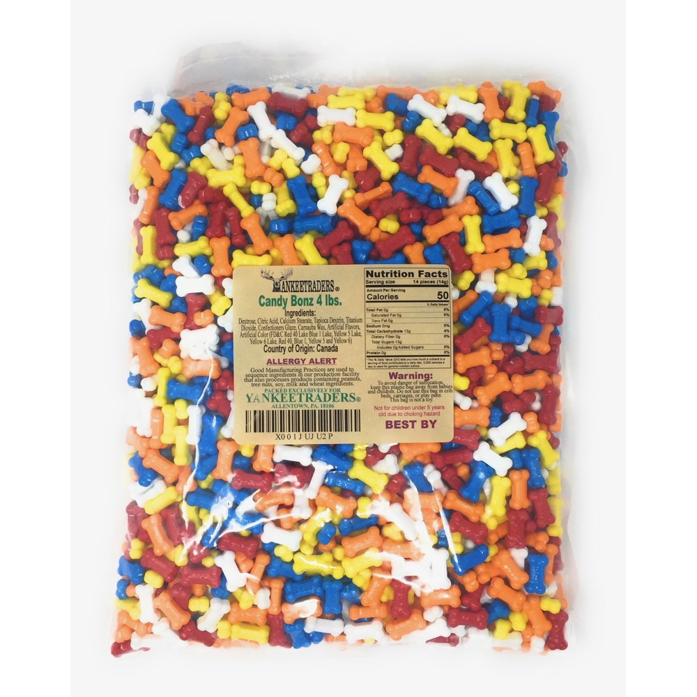 Candy Bonz, Assorted Dog Bone Shaped Candy, 4 lb. Bag - Walmart.com ...
