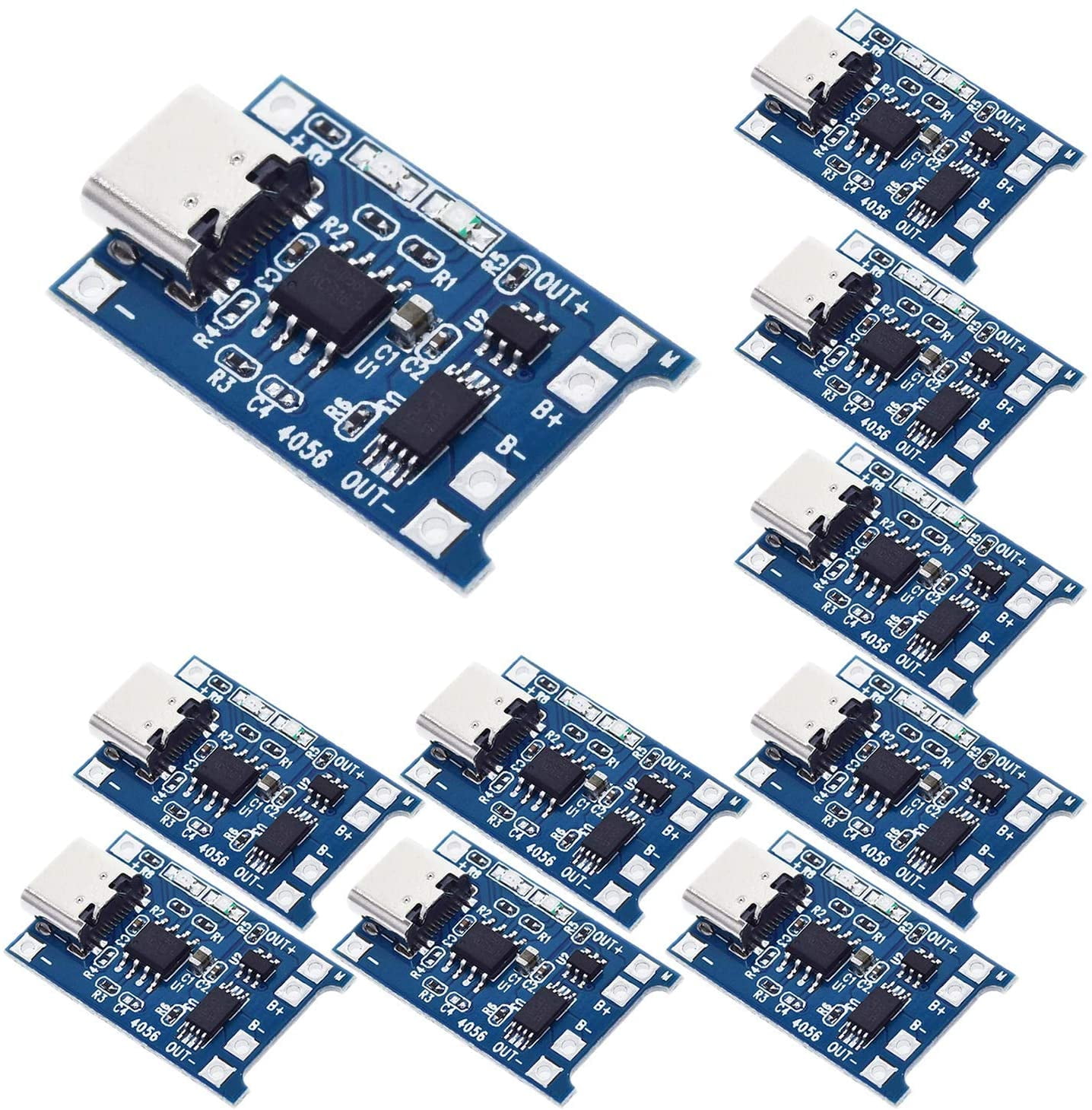 Dayana 10 pcs TP4056 USB-C USB Type C 5V 1A 18650 Lithium Battery ...