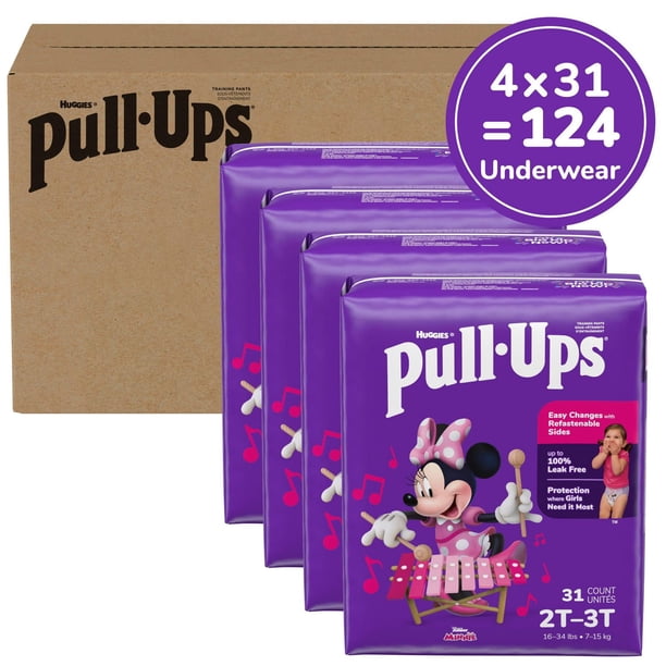 Pull-Ups Girls' Potty Training Pants, 2T-6T (38-50 lbs), 80-124 Count ...
