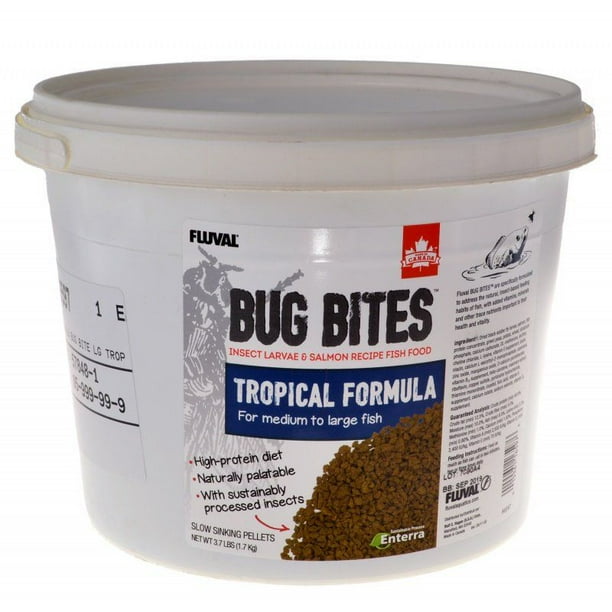 Fluval Bug Bites Tropical Formula Granules for Medium-Large Fish ...