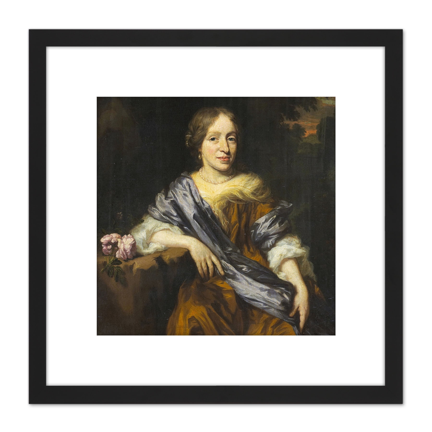 Maes Portrait Of Catherine Pottey 8X8 Inch Square Wooden Framed Wall ...