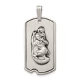 FB Jewels Sterling Silver Satin Antiqued St. Christopher Dog Tag ...