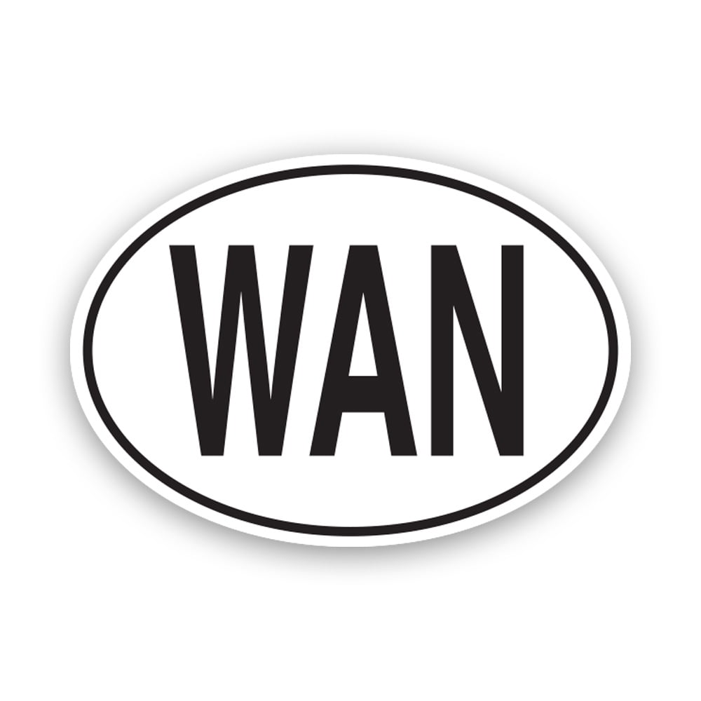 WAN Nigeria Country Code Oval Sticker Decal - Self Adhesive Vinyl ...