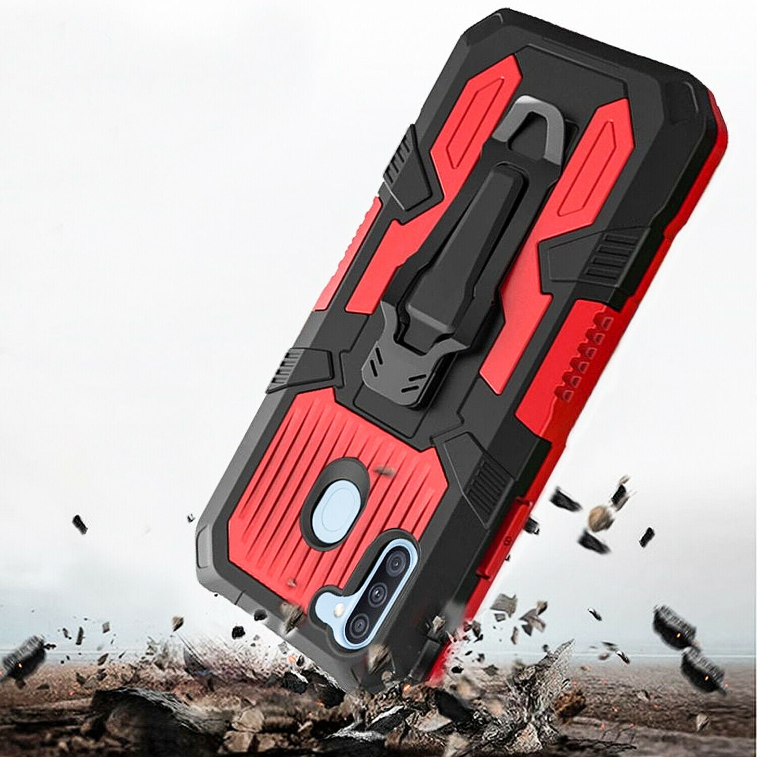 Samsung Galaxy A11 Case, Dual Layers [Combo Holster] And Built-In ...