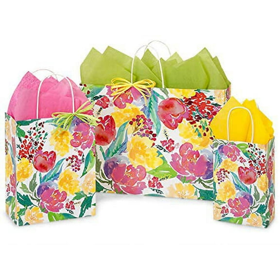 Stephanie Imports Made in USA Set of 6 Rainbow Confetti Paper Shopping ...