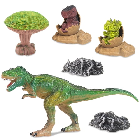 Dinosaur Figures Model Playhouse Set With Baby Dinosaurs and Egg ...