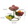 Miumaeov Gold Fruit Plate 3 Tier Kitchen Fruit Vegetables Basket ...